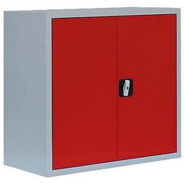 LÜLLMANN LÜLLMANN Stahlschrank 530304 feuerrot, lichtgrau 80,0 x 38,3 x 75,0 cm, aufgebaut