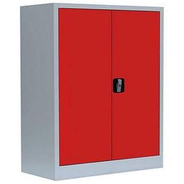 LÜLLMANN LÜLLMANN Stahlschrank 530314 feuerrot, lichtgrau 80,0 x 38,3 x 100,0 cm, aufgebaut