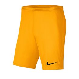 Nike Sportshorts 'Park III' Jungen Gr&ouml;&szlig;e 170 goldgelb / schwarz