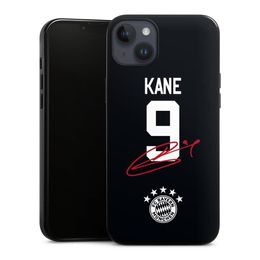 DeinDesign iPhone 14 Plus Handy Silikon H&uuml;lle Case schwarz Handyh&uuml;lle Fc Bayern M&uuml;nchen Harry Kane Jersey