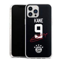 DeinDesign iPhone 13 Pro Max Handy Silikon H&uuml;lle Case transparent Handyh&uuml;lle Fc Bayern M&uuml;nchen Harry Kane Jersey Silikon Case