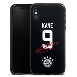 DeinDesign iPhone X Handy Silikon H&uuml;lle Case schwarz Handyh&uuml;lle Fc Bayern M&uuml;nchen Harry Kane Jersey