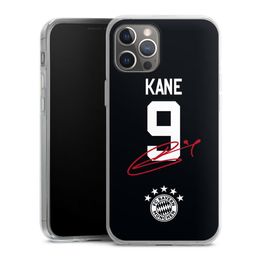 DeinDesign iPhone 12 Pro Max Handy Silikon H&uuml;lle Case transparent Handyh&uuml;lle Fc Bayern M&uuml;nchen Harry Kane Jersey Silikon Case