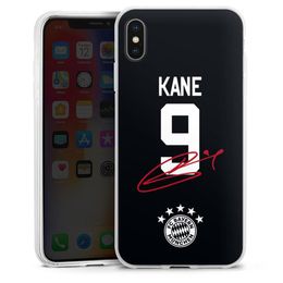 DeinDesign iPhone Xs Max Handy Silikon H&uuml;lle Case transparent Handyh&uuml;lle Fc Bayern M&uuml;nchen Harry Kane Jersey Silikon Case