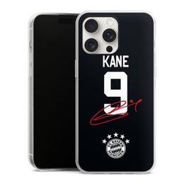 DeinDesign iPhone 15 Pro Max Handy Silikon H&uuml;lle Case transparent Handyh&uuml;lle Fc Bayern M&uuml;nchen Harry Kane Jersey Silikon Case