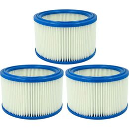vhbw - 3x Filterelement kompatibel mit Nilfisk Alto sq 450-11, 450-21, 450-31, 490-31, 550-11 Akku-Staubsauger - Feinstaubfilter