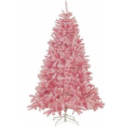 Beliani Weihnachtsbaum 210 cm Rosa aus Kunststoff mit Ständer Weihnachtszeit Weihnachten Wohnzimmer Modern - Rosa