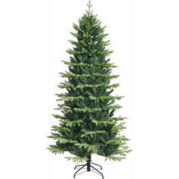 Costway - 180cm Künstlicher Weihnachtsbaum, Unbeleuchteter Tannenbaum, Christbaum mit 1462 pe- & PVC-Zweigen & Metallstaender, Kunstbaum für Innen