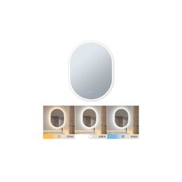 Paulmann LED Wandleuchte Spiegel Mirra oval IP44 LED WhiteSwitch 22W 600x800mm, LED fest integriert, Tageslichtweiß, WhiteSwitch, Spiegel, silberfarben|weiß