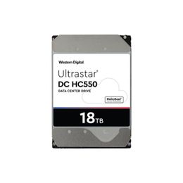 Western Digital Ultrastar DC HC550 18TB SAS HDD-Festplatte (16TB) 3,5", SAS Interface, silberfarben