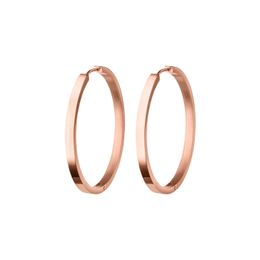 STEELWEAR Paar Creolen barcelona, mit praktischem Klappverschluss, rosa