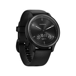Garmin Vivomove Sport Smartwatch Faserverstärktes Polymer Silikon, 125-190 mm, Schwarz/Schiefergrau