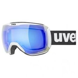 Uvex Skibrille Downhill 2100 CV, white matt, mirror blue S2, colorvision green