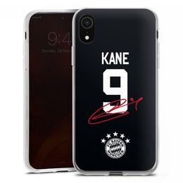 DeinDesign iPhone Xr Handy Silikon H&uuml;lle Case transparent Handyh&uuml;lle Fc Bayern M&uuml;nchen Harry Kane Jersey Silikon Case
