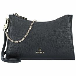 Aigner Ivy Schultertasche Leder 23 cm black1