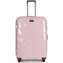 Stratic Hartschalen-Trolley Leather&More L, rose, 4 Rollen, mit NFC-Chip, rosa