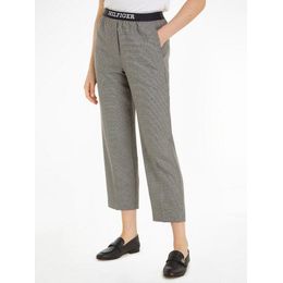 Tommy Hilfiger Webhose SLIM STRAIGHT LOGO PANT mit Logoschriftzug, weiß