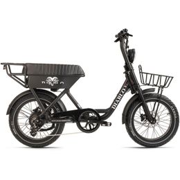 DIABLO BIKES E-Bike X1, 7 Gang Shimano Tourney Schaltwerk, Kettenschaltung, Heckmotor, 468 Wh Akku, schwarz
