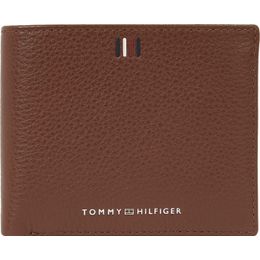 Tommy Hilfiger Geldbörse TH CENTRAL CC AND COIN, Geldbeutel Portemonnaie Herrenbörse Lederbörse, braun