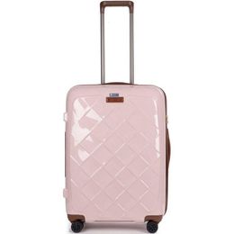 Stratic Hartschalen-Trolley Leather&More M, rose, 4 Rollen, Reisekoffer Reisegepäck Aufgabegepäck TSA-Zahlenschloss, rosa