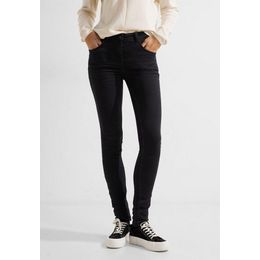 Cecil Slim-fit-Jeans Slim Fit Jeans Style Vicky Leichter Glanz, dunkle Waschung, blau