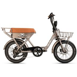 DIABLO BIKES E-Bike X1, 7 Gang Shimano Tourney Schaltwerk, Kettenschaltung, Heckmotor, 468 Wh Akku, grau