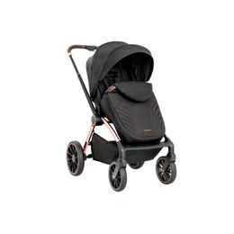 Kikkaboo Kinderwagen Kara 2 in 1 Babywanne, Sportsitz, Wickeltasche, Federung schwarz