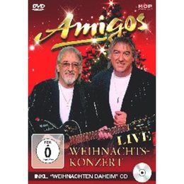 Weihnachtskonzert Live DVD inkl. Weihnachts CD - Amigos. (CD mit DVD)