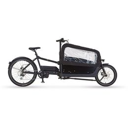 Prophete E-Bike CARGO Plus 22.ETL.10, 8 Gang Shimano Acero Schaltwerk, Kettenschaltung, Mittelmotor, 630 Wh Akku, schwarz