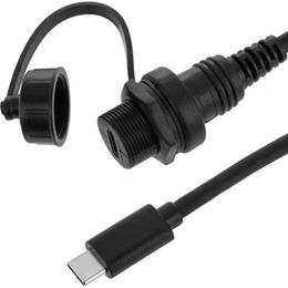 Cablemarkt - Stecker mit USB-Typ-C-Buchse zum Einbetten