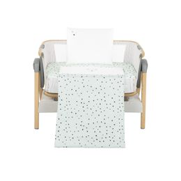 Kikkaboo Babybettwäsche Set Bear with me 3-teilig Decke 85 x 55 Kissen 45 x 35 grün