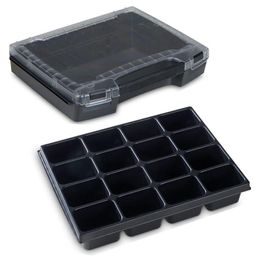 BS SYSTEMS Sortimo Sortiments Kleinteile Koffer i-Boxx 72 schwarz mit 16 Fach Kleinteileinlage