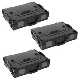 BS SYSTEMS - Sortimo Systemkoffer L-Boxx 102 3 Stück schwarz / Industrial Line passend zu Bosch