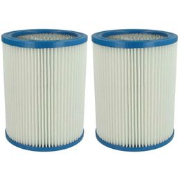 vhbw Filterset 2x Faltenfilter Ersatz für Fein 31322765009, 4014586261454für Nass- & Trockensauger - Filter, Patronenfilter, Papier / Kunststoff, Weiß