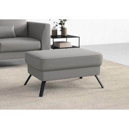 Sit & More Hocker SIT&MORE "Lindholm" Gr. B/H/T: 89 cm x 48 cm x 59 cm, Lu x us-Microfaser ALTARA NUBUCK, grau (anthrazit) SitMore