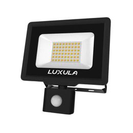 LUXULA LED-Fluter mit Bewegungsmelder, EEK: F, 50W, 5000lm, 4000K, schwarz