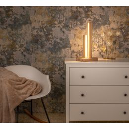 hofstein Tejedor Stehleuchte LED Chrom, Naturfarben, 2-flammig