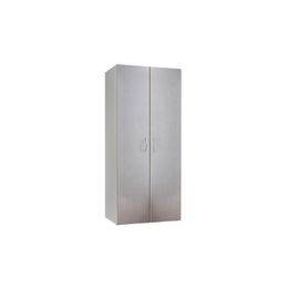 wimex Multiraumkonzept Schrank 2 Türen Weiß/Beton/Lichtergrau Holzwerkstoff