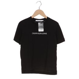 Calvin Klein Jeans Damen T-Shirt, schwarz, Gr. 36
