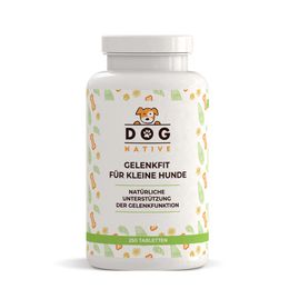 Dog-Native Gelenktabletten für kleine Hunde, natürliche Gelenk-Tabletten mit Grünlippmuschel, MSM, Kollagen-Hydrolysat und Chondroitin, hochdosiert für Gelenke, 250 Tabletten