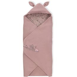 Babydecke Baby Einschlagdecke, Snuggle N Dream Bambi Rose, hauck, mit Kapuze, rosa