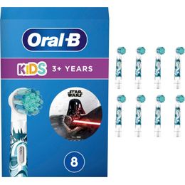 Oral-B Aufsteckbürsten Kids Star Wars, extra weiche Borsten, ab 3 Jahren, Design kann variieren, 8 Stück, weiß
