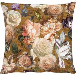 Apelt Dekokissen 5251, mit floralem Muster, Kissenhülle ohne Füllung, 1 Stück, braun|bunt