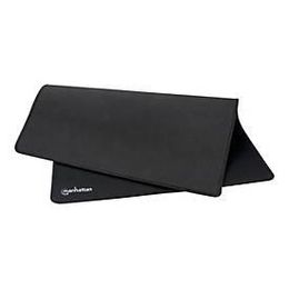 IC INTRACOM Manhattan XL Gaming Mousepad Smooth Top Surface Mat (Clearance Pricing), Large nylon fabric surface area to improve tracking for better mouse performance (400x320x3mm), Non Slip Rubber Base, Waterproof, Stitched Edges, Black, Lifetime Warranty, Re...