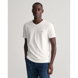 Gant Slim Fit Shield T-Shirt mit V-Ausschnitt