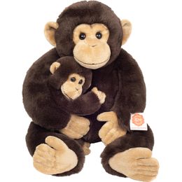 HERMANN TEDDY COLLECTION® Kuscheltier "Schimpanse mit Baby", 40 cm, braun
