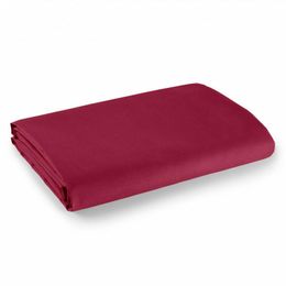 Flachbettlaken aus 100% Baumwolle / 57 Fäden/cm² - rot - 180 x 290 cm für Einzelbett - Rouge