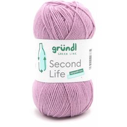 gründl Wolle Second Life 100 g rosé Handarbeit - Gründl