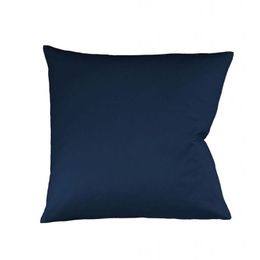 Interlock-Jersey-Kissenbezug uni colours dunkelblau 6061 Größe 80 x 80 cm - Fleuresse