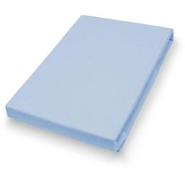 Jersey-Spannlaken Basic Größe 90-100x200 cm Farbe sky blue - Hahn Haustextilien
